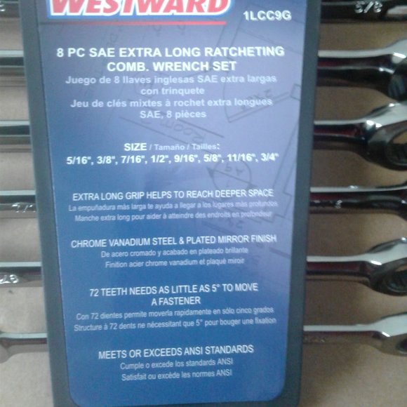 Westward | Other | Westward 8 Piece Extra Long Ratcheting Combination Wrench Set Storage Rack ...